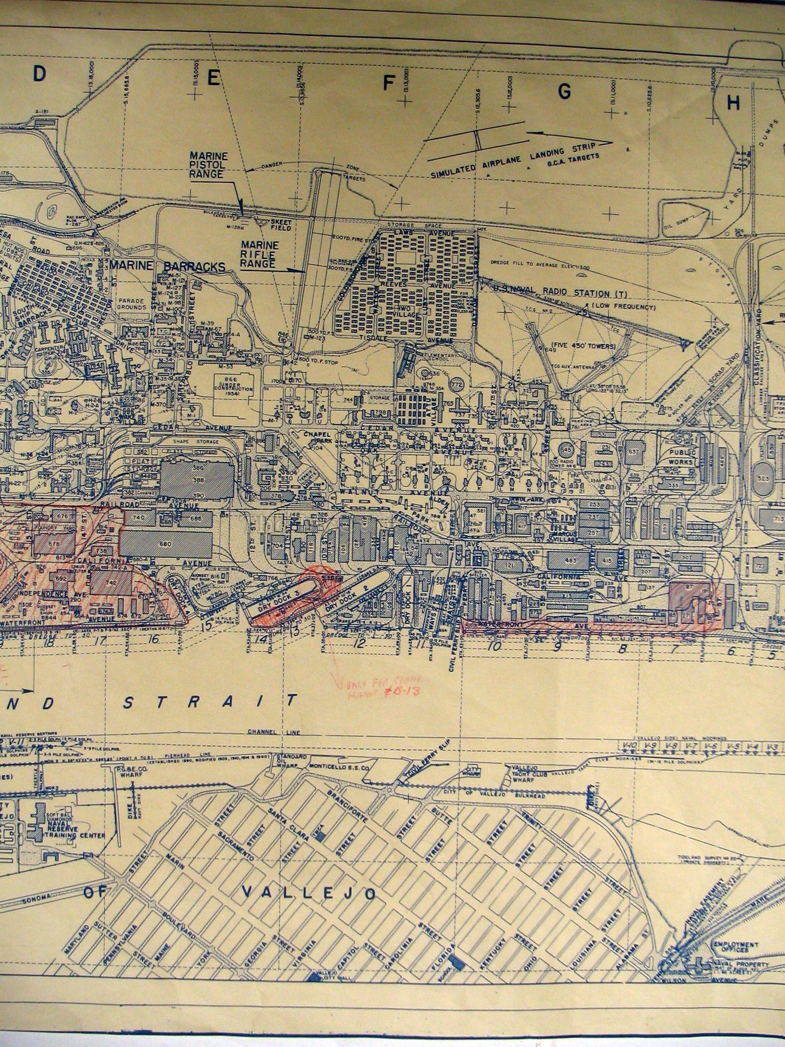 Mare Island Map of 1954 • The McCune Collection